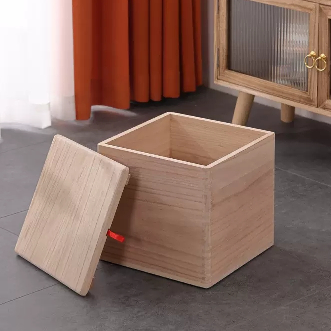 Solid Wood Storage Stool Multifunctional Storage Bench Can Sit Mortise ...