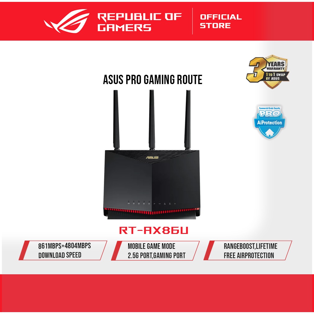 ASUS RT-AX86U Pro Dual Band WiFi 6 Gaming Router, PS5 compatible ...
