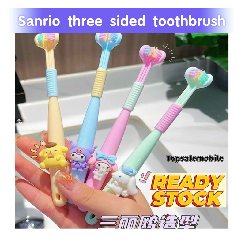 Sanrio Kids Children Three sided cleaning toothbrush tooth care soft ...