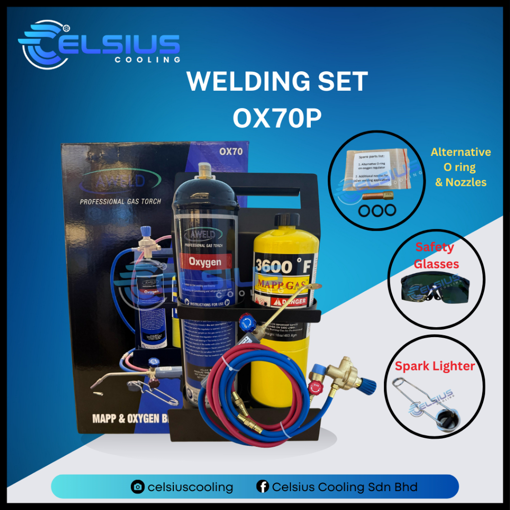MAPP GAS AND OXYGEN GAS - PORTABLE BRAZING WELDING SET OX70P 2ND GEN ...