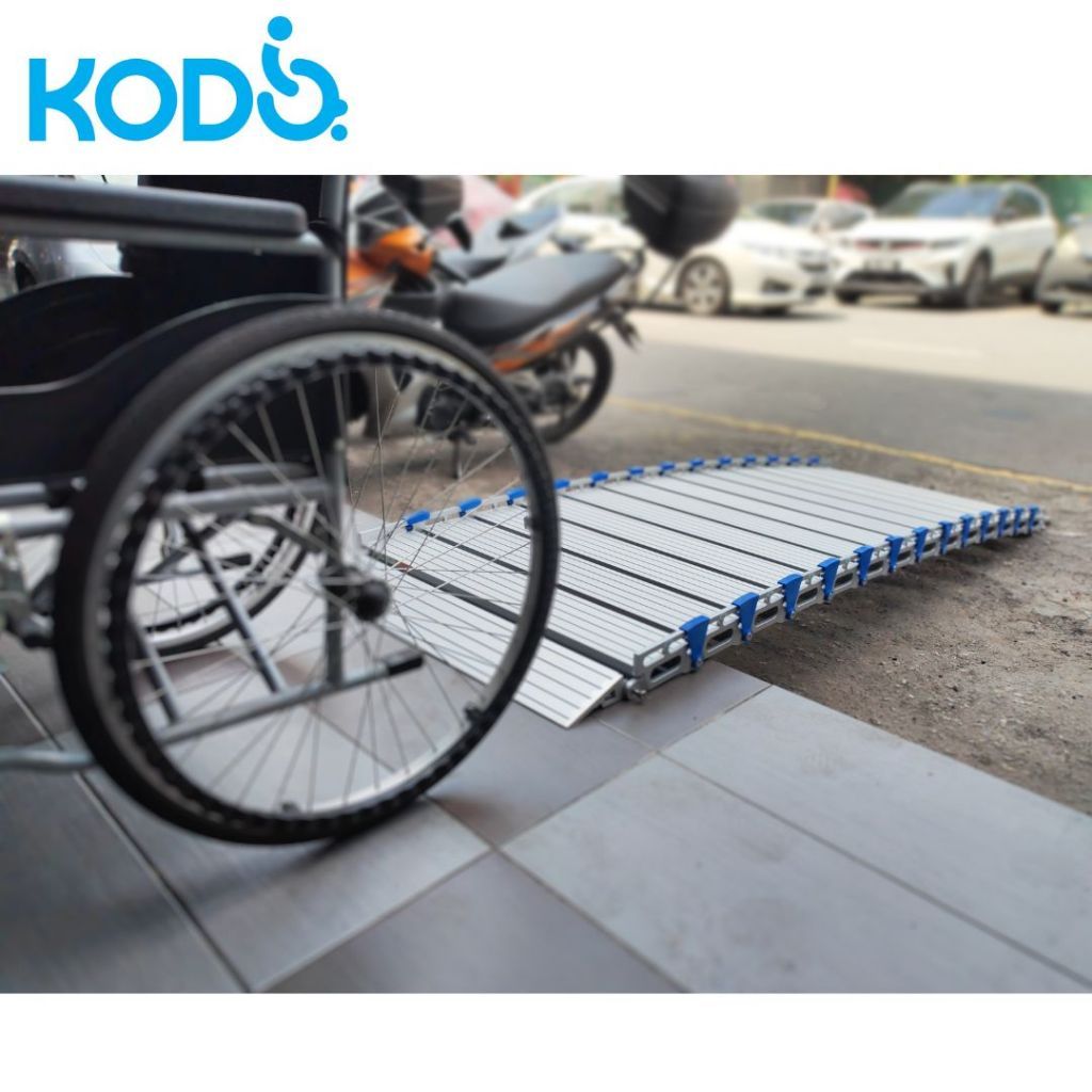 KODO 3 ft to 7 ft Ramp Rollable Aluminum Wheelchair Ramps Portable ...