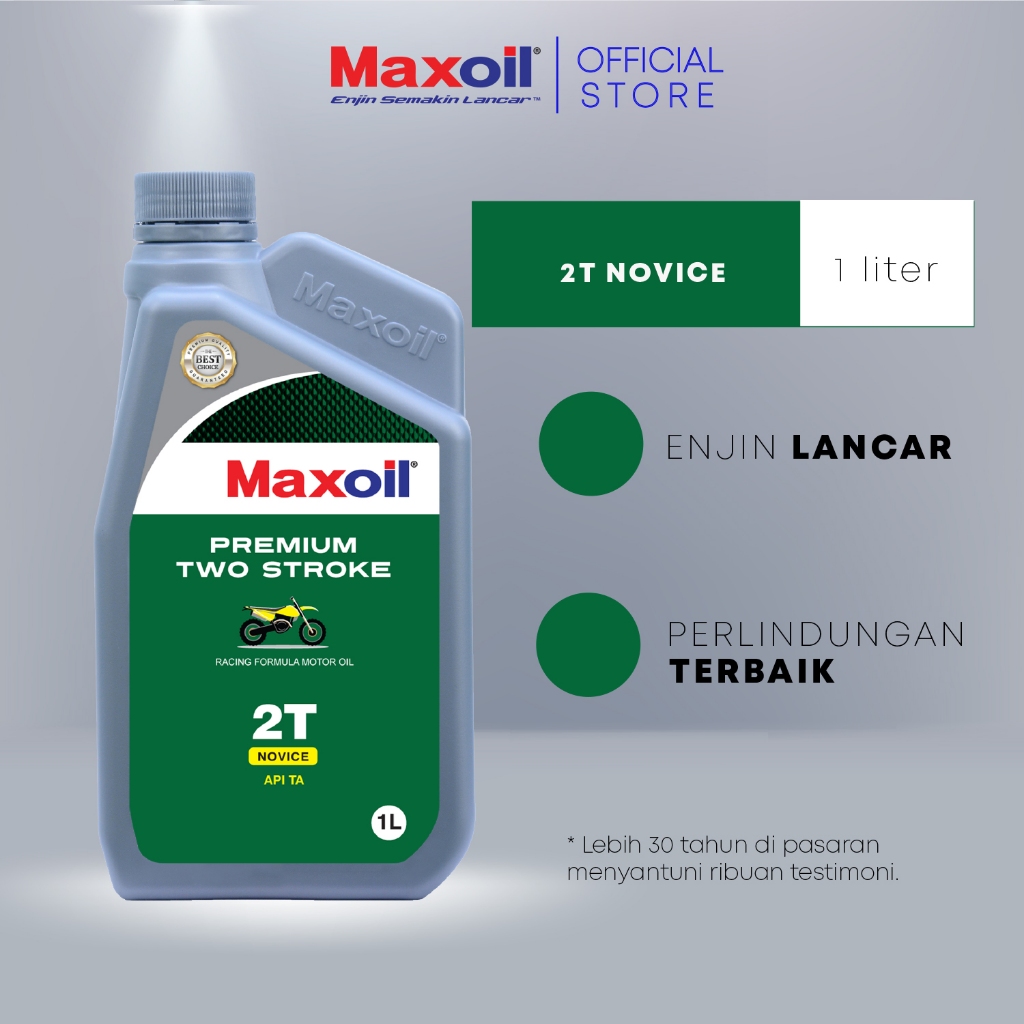𝐌𝐀𝐗𝐎𝐈𝐋 2T Novice Premium Two Stroke API TA -1L | Shopee Malaysia
