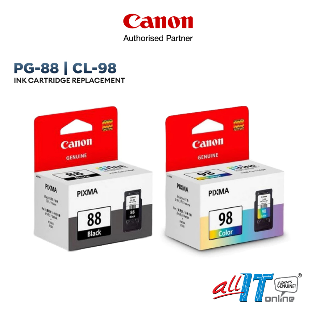 Canon PG-88 Black | Canon CL-98 Color Original Ink Cartridge for E500 ...