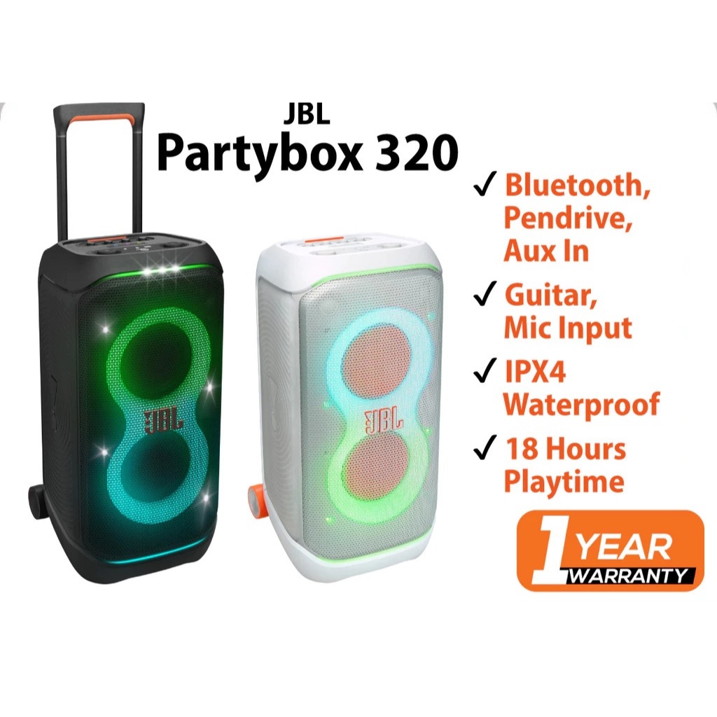 JBL PartyBox Stage 320 Portable Party Speaker 240W With Wheels & Replaceable Battery | Shopee ...