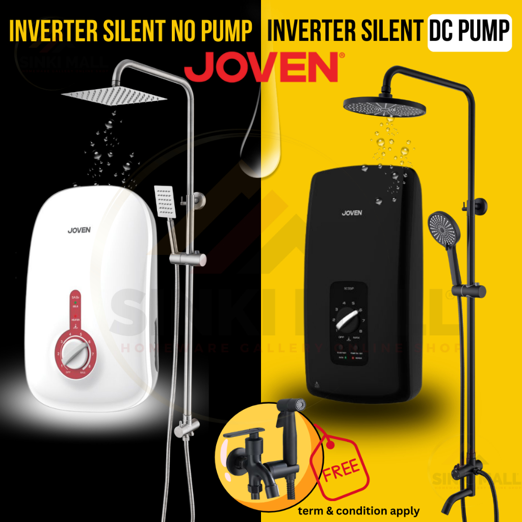 FREE DELIVERY JOVEN Water Heater DC Pump No Pump Shower Set Mandian ...