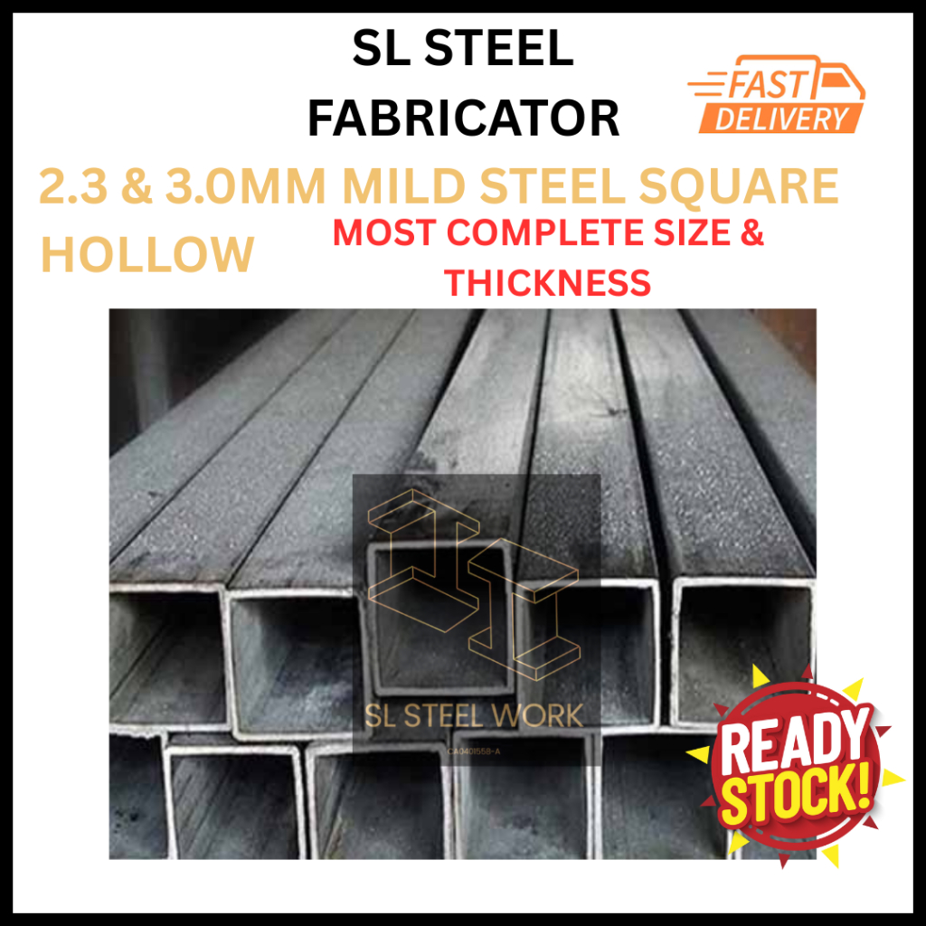 (Tebal 2.3&3.0MM) CHEAPEST MILDSTEEL SQUARE TUBE BESI [SHS] 2.3MM 3MM ...
