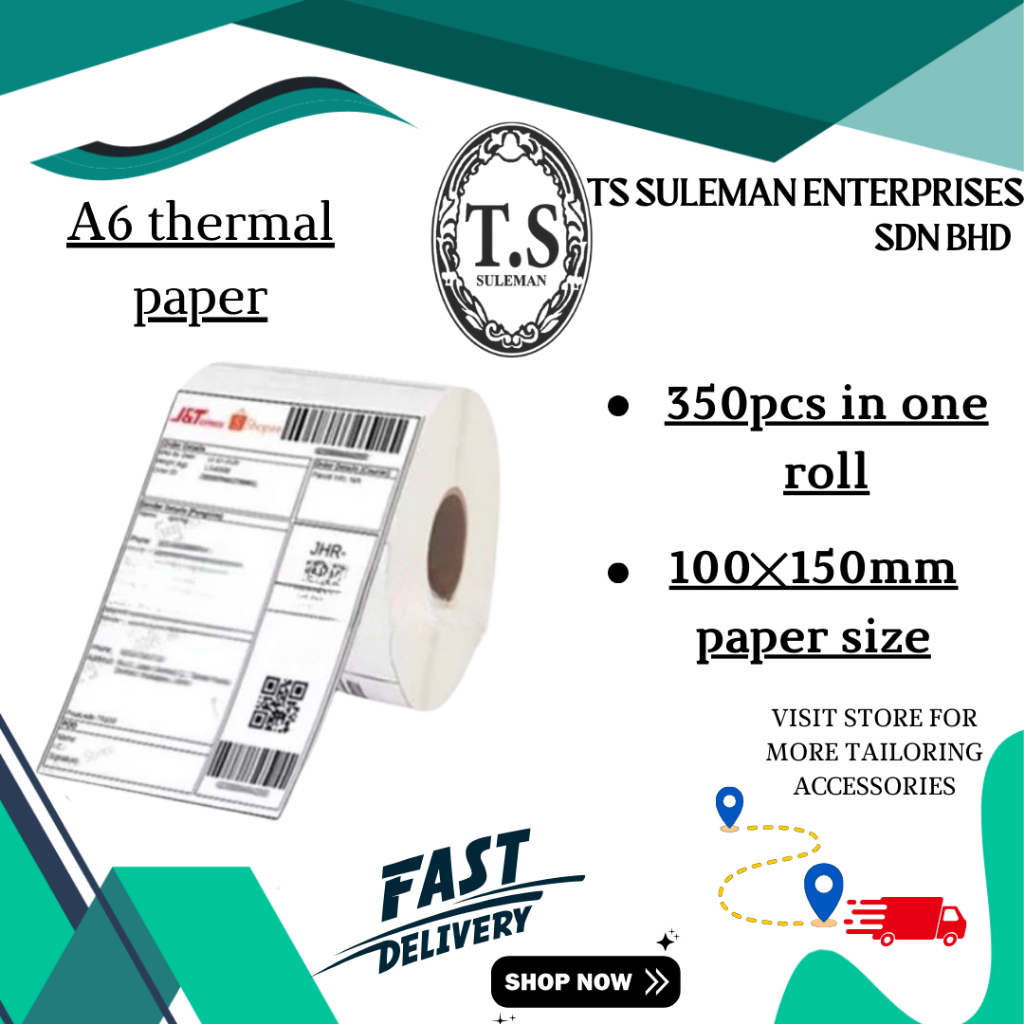 Thermal Printer A6 Thermal Sticker Air Waybill Label | Shopee Malaysia