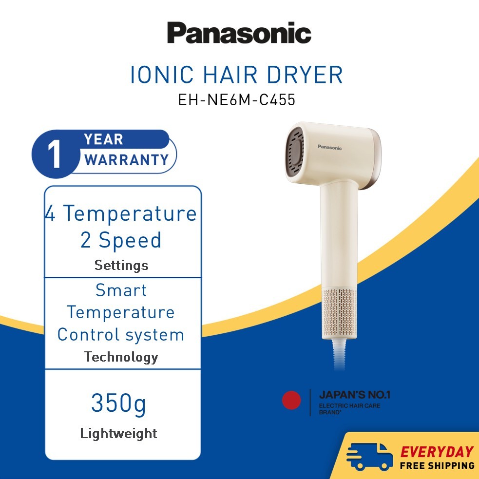 PANASONIC EH-NE6M IONITY HAIR DRYER EH-NE6M WITH LINEAR AIRFLOW EH-NE6M ...