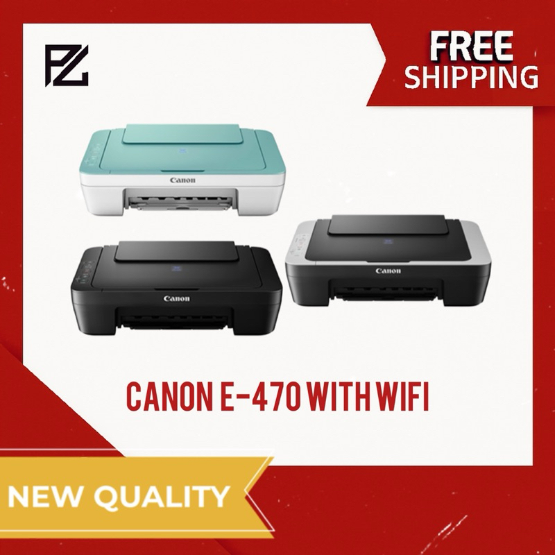 Canon Pixma E470 3-in-1 WiFi Inkjet Printer ( Print / Copy / Scan / Wireless ) | Shopee Malaysia