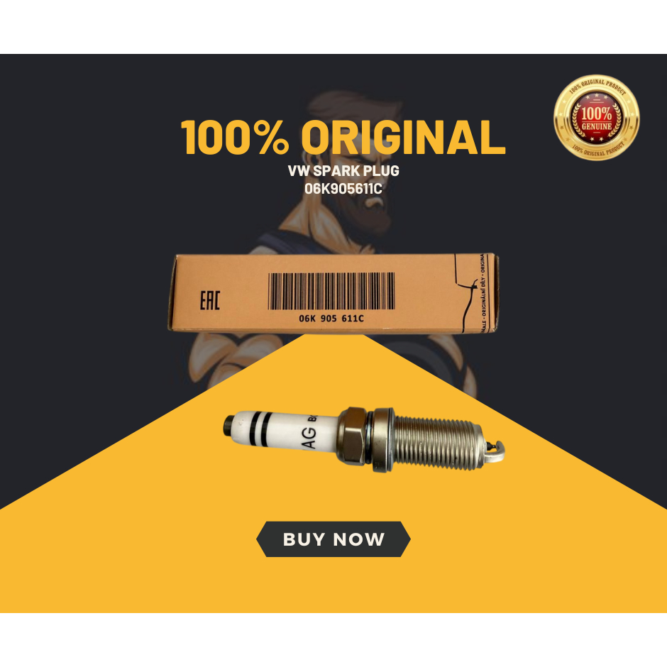 (100% ORIGINAL) SPARK PLUG FOR VOLKSWAGEN GOLF GTI MK7 PASSAT B8 AUDI ...