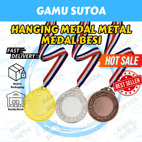 Free Sticker Logo Hanging Medal Metal Medal Besi/both Side Sticker With ...