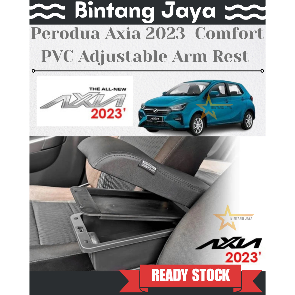 Perodua Axia 2023 Comfort PVC Adjustable Arm Rest | Shopee Malaysia