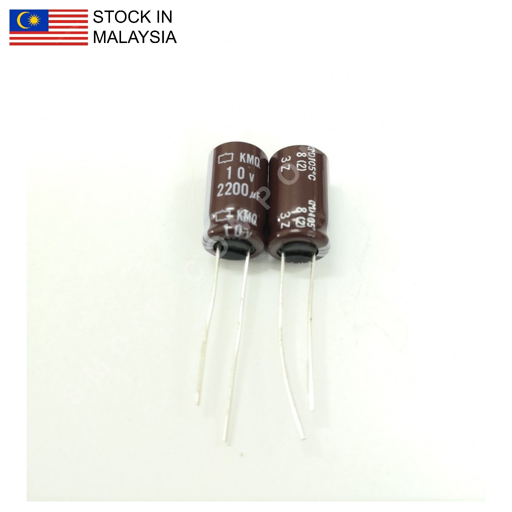 2PCS Japanese-Grade 2200uF 10V 105°C, Radial Capacitor, 10mm x 16mm ...
