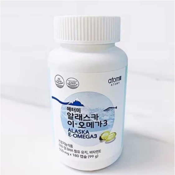 Atomy Alaska艾多美️ Fish Oil E-Omega 3阿拉斯加深海鱼油550mg x 180capsules | Shopee ...
