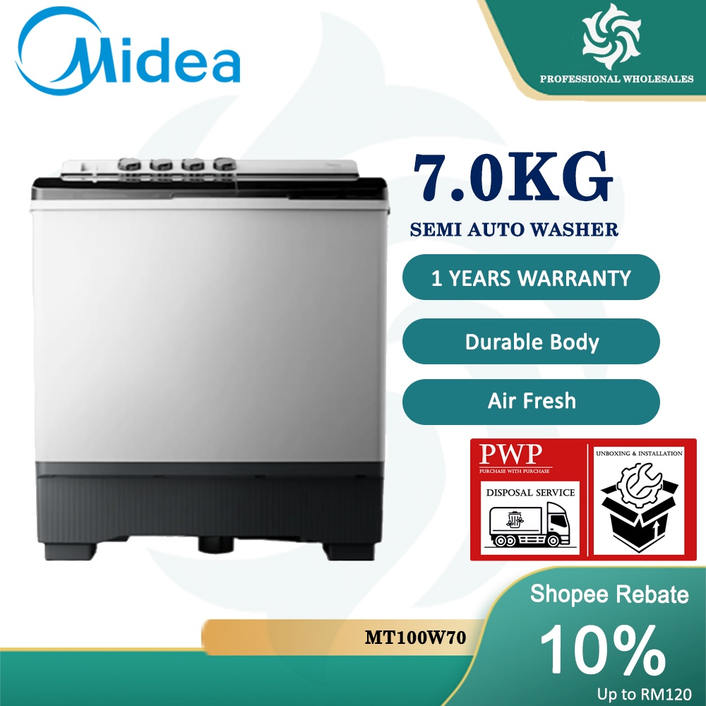 【NEW】MIDEA 7KG/ 8KG/ 9KG/ 11KG/ 13KG/ 15KG SEMI AUTO WASHING MACHINE | Shopee Malaysia