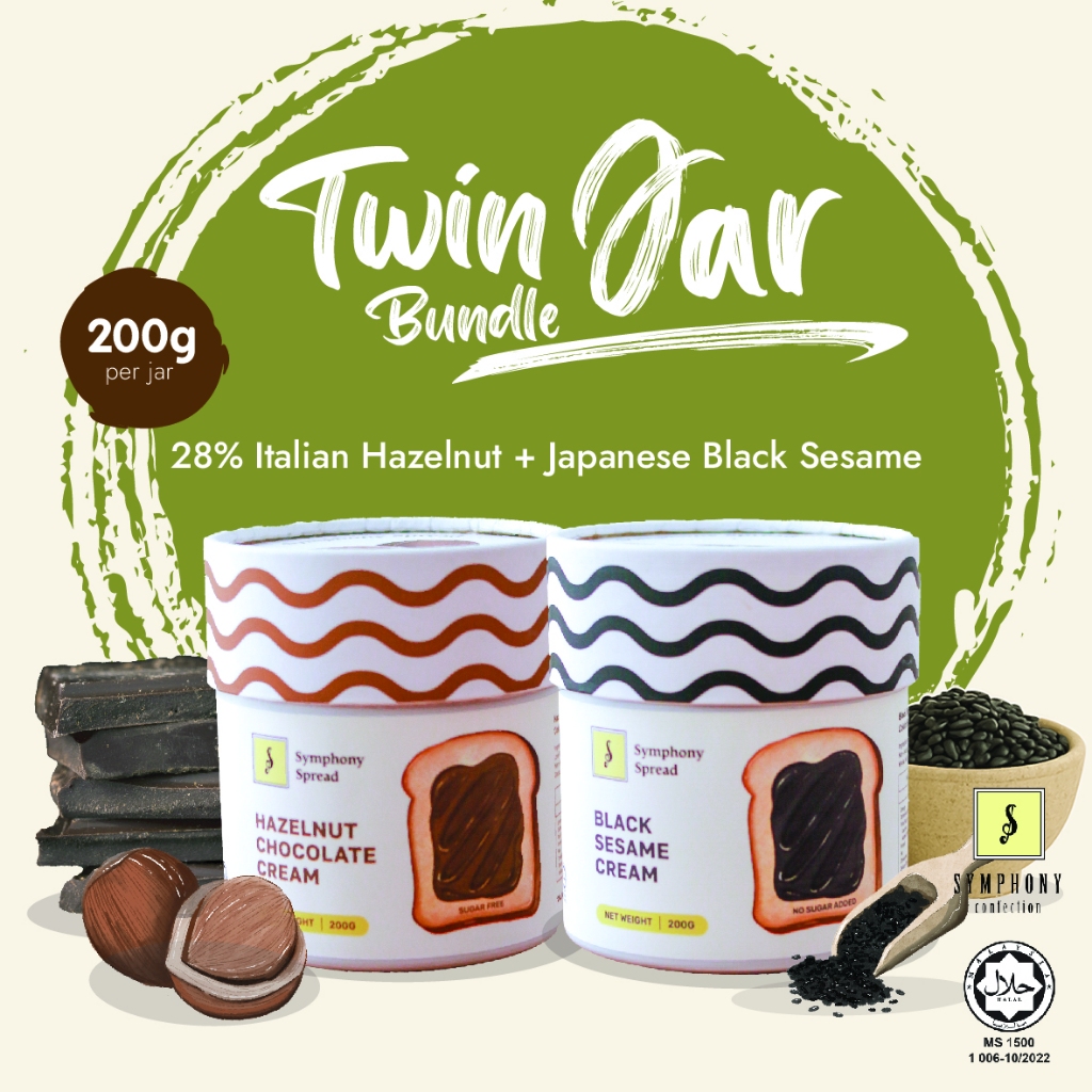 [TWIN JAR - MIX & MATCH] SYMPHONY Spread NO ADDED SUGAR HALAL Jar (2x ...