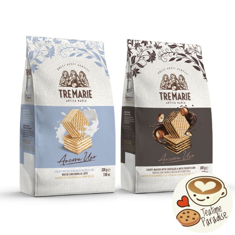 Tre Marie Ancora Uno Wafer 200g (Milk Cream / Chocolate & Nuts Cream ...