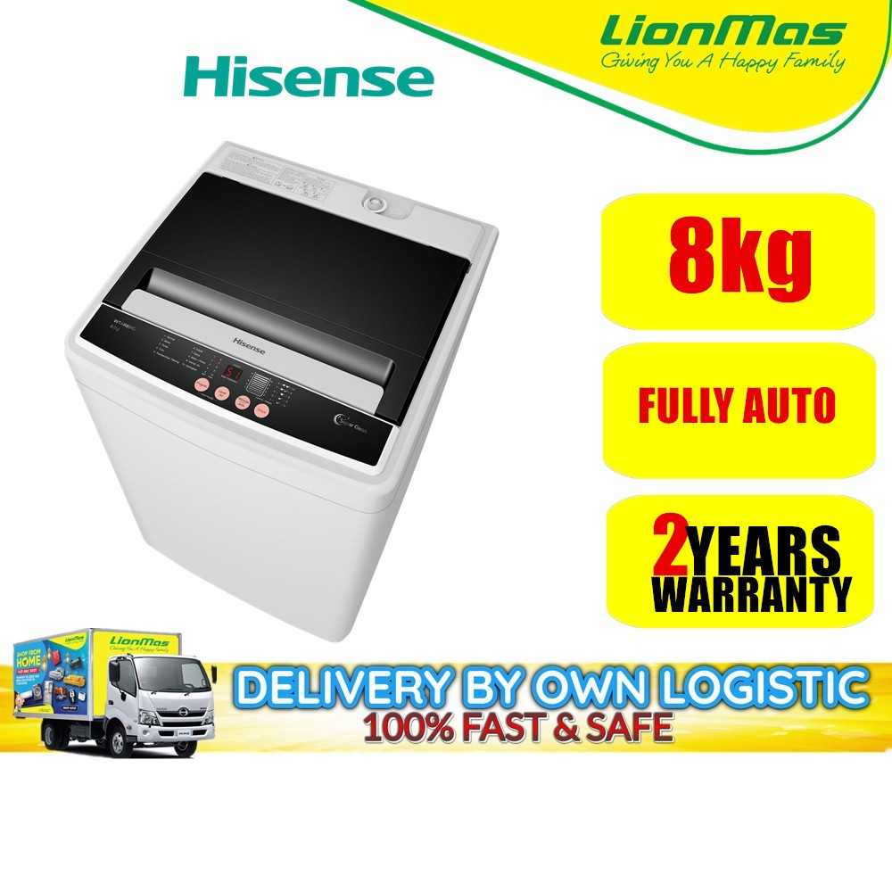 Hisense 8kg Fully Auto Washing Machine WTAR8011G Washer - Mesin Basuh ...