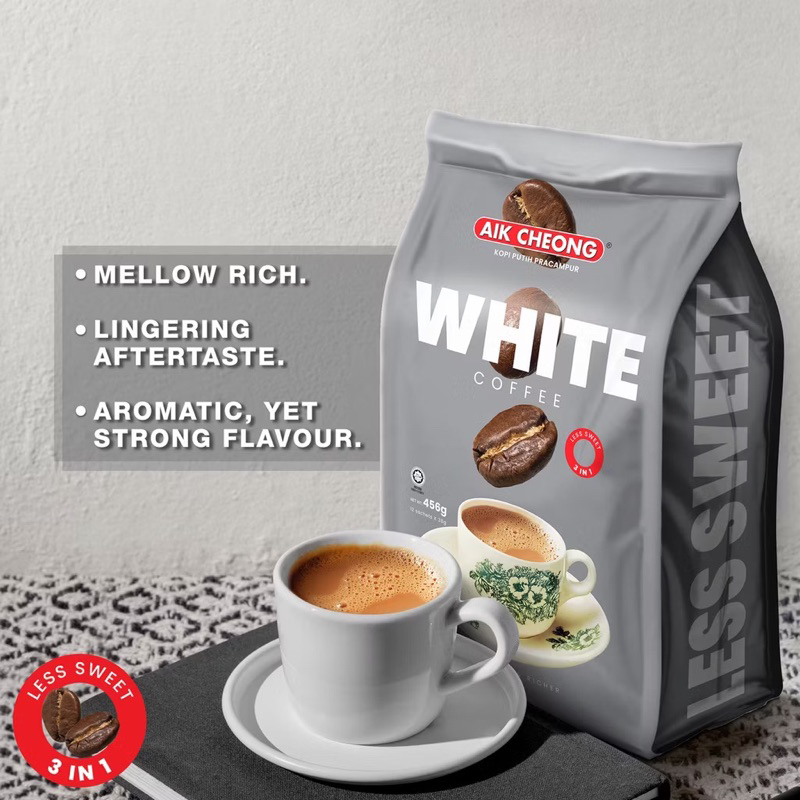 AIK CHEONG 3in1 White Coffee Less Sugar (Loose pack) | Shopee Malaysia