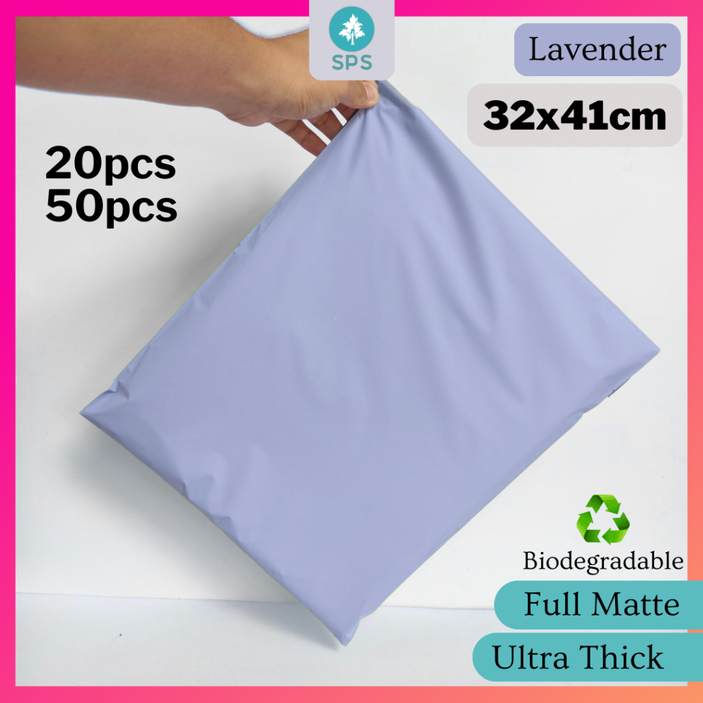 (LAVENDER) SPS Premium Courier Bag Ultra Thick Parcel Bag Flyer Plastic ...
