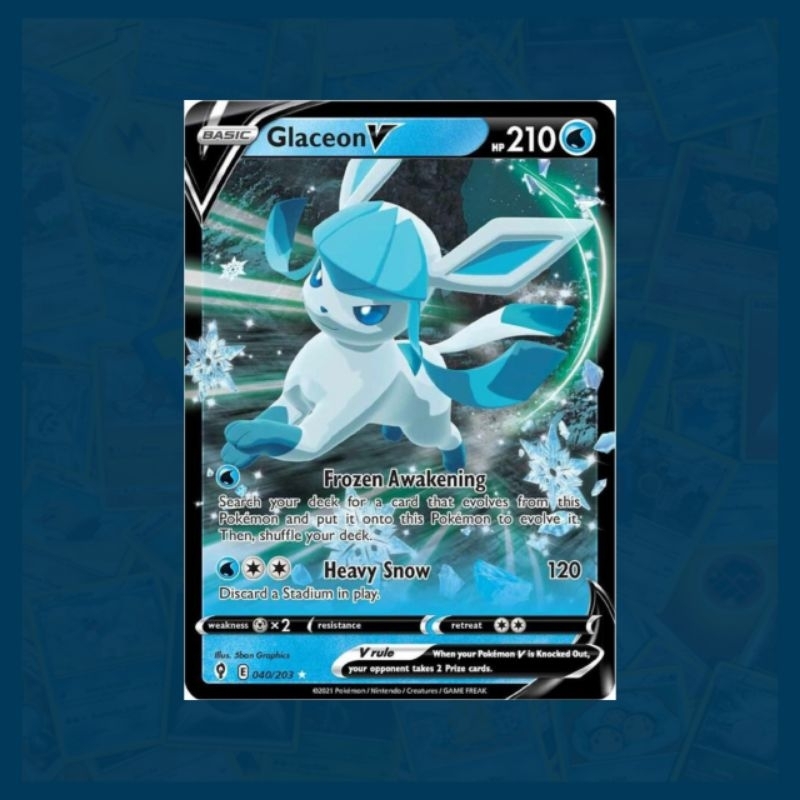 Glaceon V (040/203) Ultra Rare | Evolving Skies | Pokemon TCG Card ...