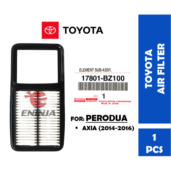 【READY STOCK】TOYOTA Air Filter For Perodua Axia 2014-2016 (17801-BZ100 ...