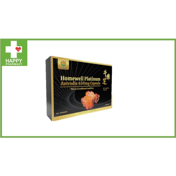 Homewell Platinum Antrodia 450mg 60 Vegetable Capsules HALAL CERTIFIED ...