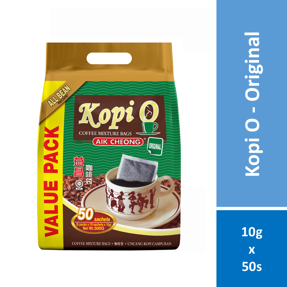 [East Malaysia] AIK CHEONG Kopi O Bag 500g (10g x 50 sachets ...