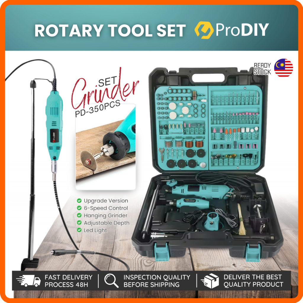 PRODIY 350pcs Rotary Tool Set Mini Grinder Electric Die Grinder Set ...