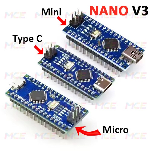 Arduino Compatible Nano V3.0 ATmega328P CH340 Mini Micro Type C USB 5V | Shopee Malaysia