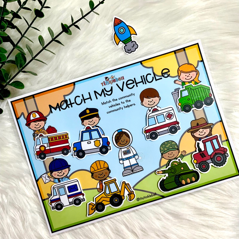 Match My Vehicle - A4 Velcro Activity | Shopee Malaysia