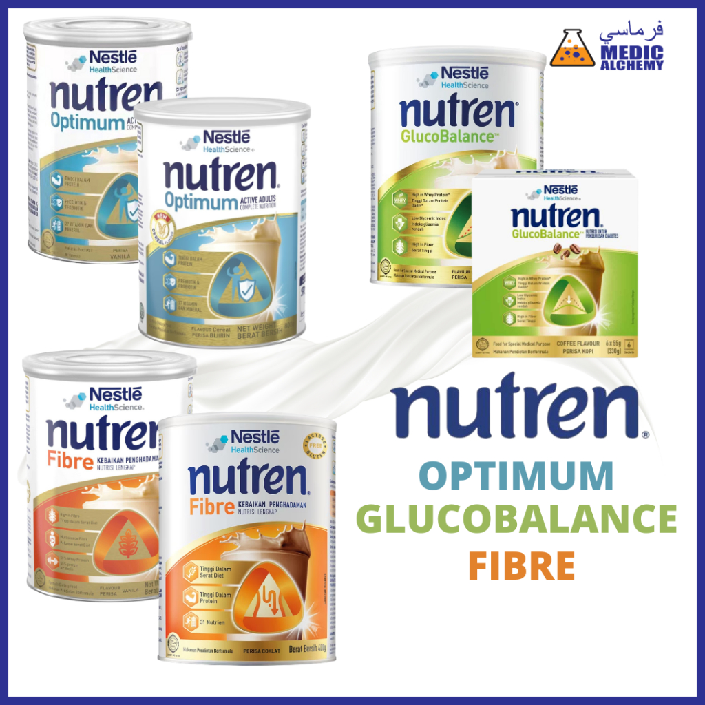NESTLE NUTREN RANGE Optimum / Glucobalance (Diabetik) / Fibre | Shopee ...