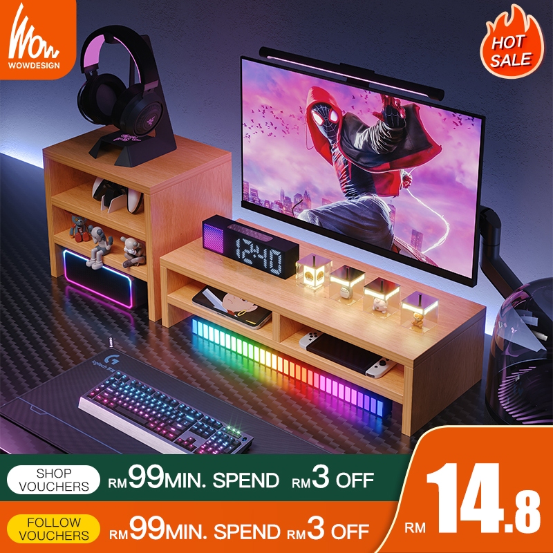 Monitor Stand Riser Desk Organizer Desktop Storage Rack Monitor Rack ...