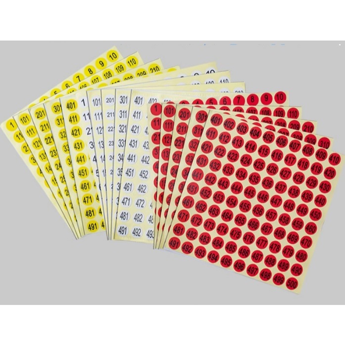 Serial Numbering Label No 1 to 300 500 till 1000 Numbers Stickers ...