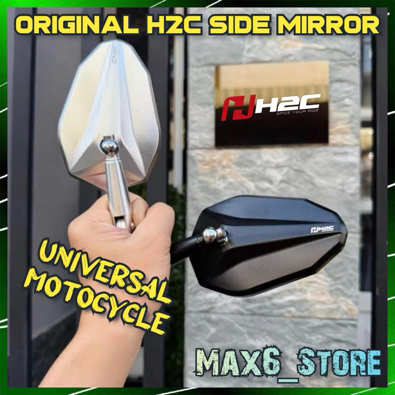 1PC 100% ORIGINAL H2C UNIVERSAL MOTORCYCLE SIDE MIRROR CNC ALUMINUM H2C ...