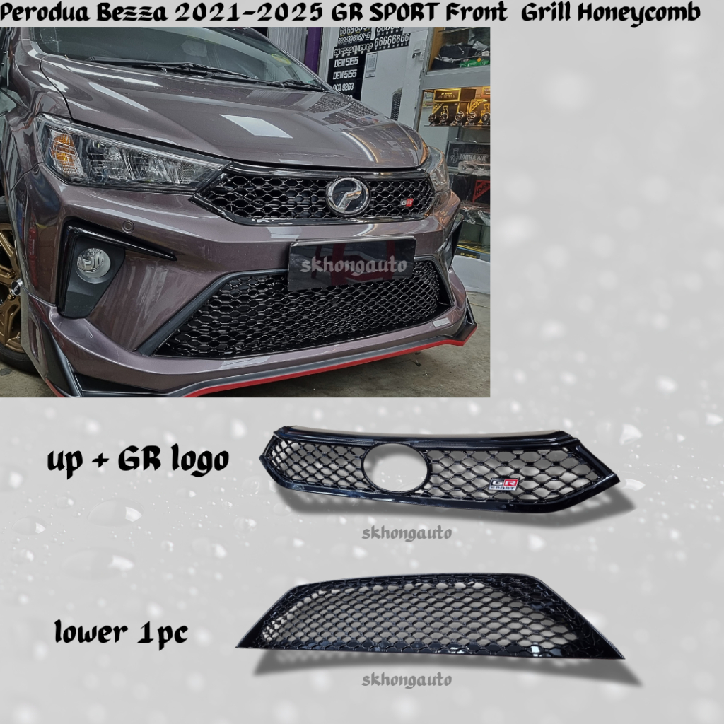 Perodua Bezza 2021-2025 GR SPORT Front Grill Lower Grill Honeycomb Mesh ...
