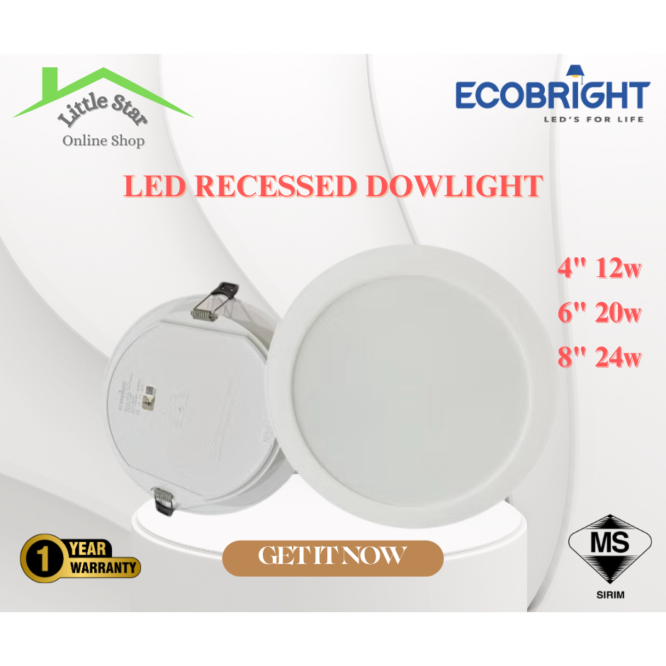 💥💥SIRIM💥💥ECOBRIGHT 3 COLOR LED RECESSED DOWNLIGHT LED CEILING LIGHT ...