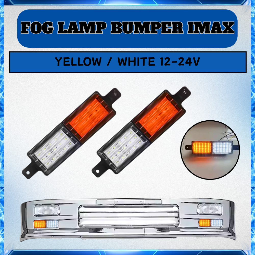 GBS ESTORE Fog Light Bumper Imax 12v 24v Yellow White Lampu Bumper Imax ...