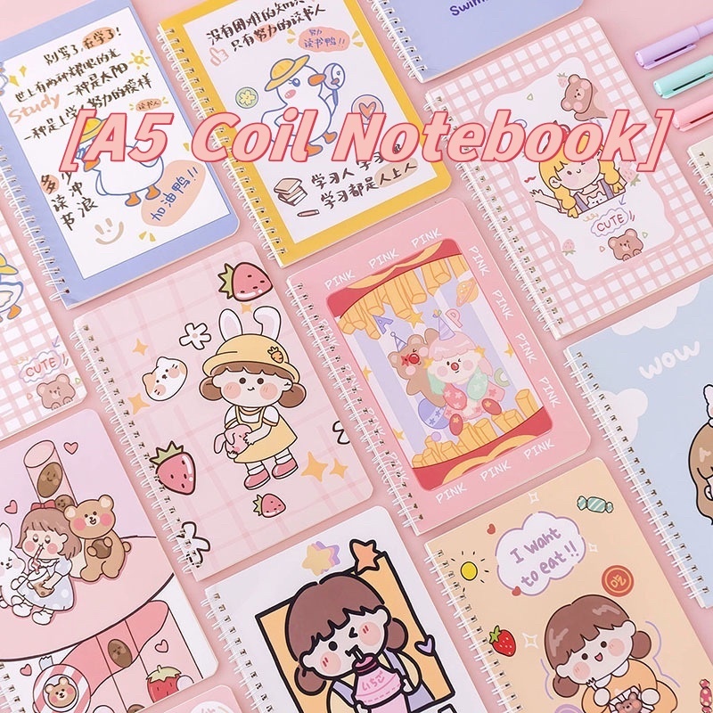 A5 Cute Coil Book Spiral Notebook A5 Coil Book SceneryStudent School ...