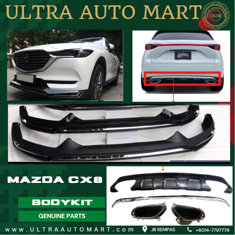 MAZDA CX5 CX-8 2019-2024 BODYKIT FRONT BUMPER LIP REAR DIFFUSER WITH ...