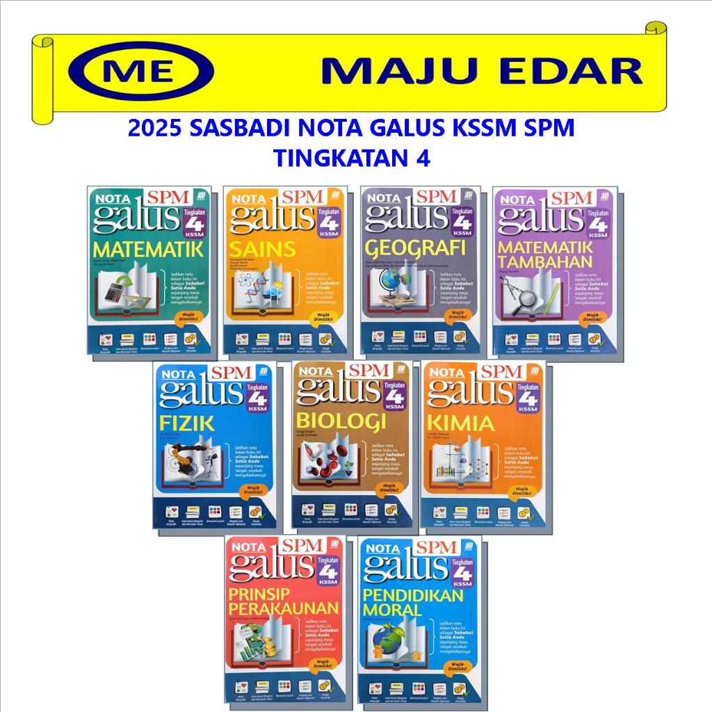2024 SASBADI NOTA GALUS TINGKATAN 4/5 MATEMATIK SAINS FIZIK KIMIA ...