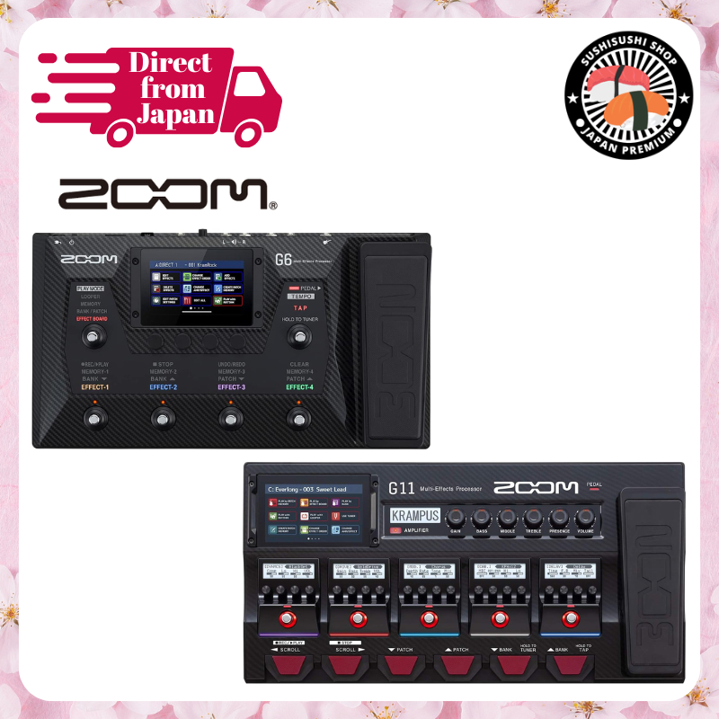 [ZOOM] G6 (4.3" Touchscreen) G11 (IR Loader, Touch Panel) Black Guitar ...
