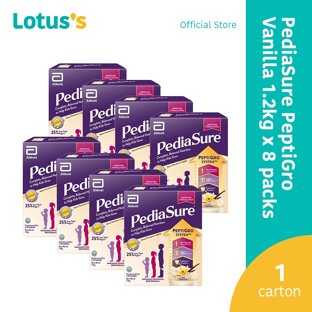 PediaSure PeptiGro Vanilla 1.2kg x 8 packs (1 carton) | Shopee Malaysia
