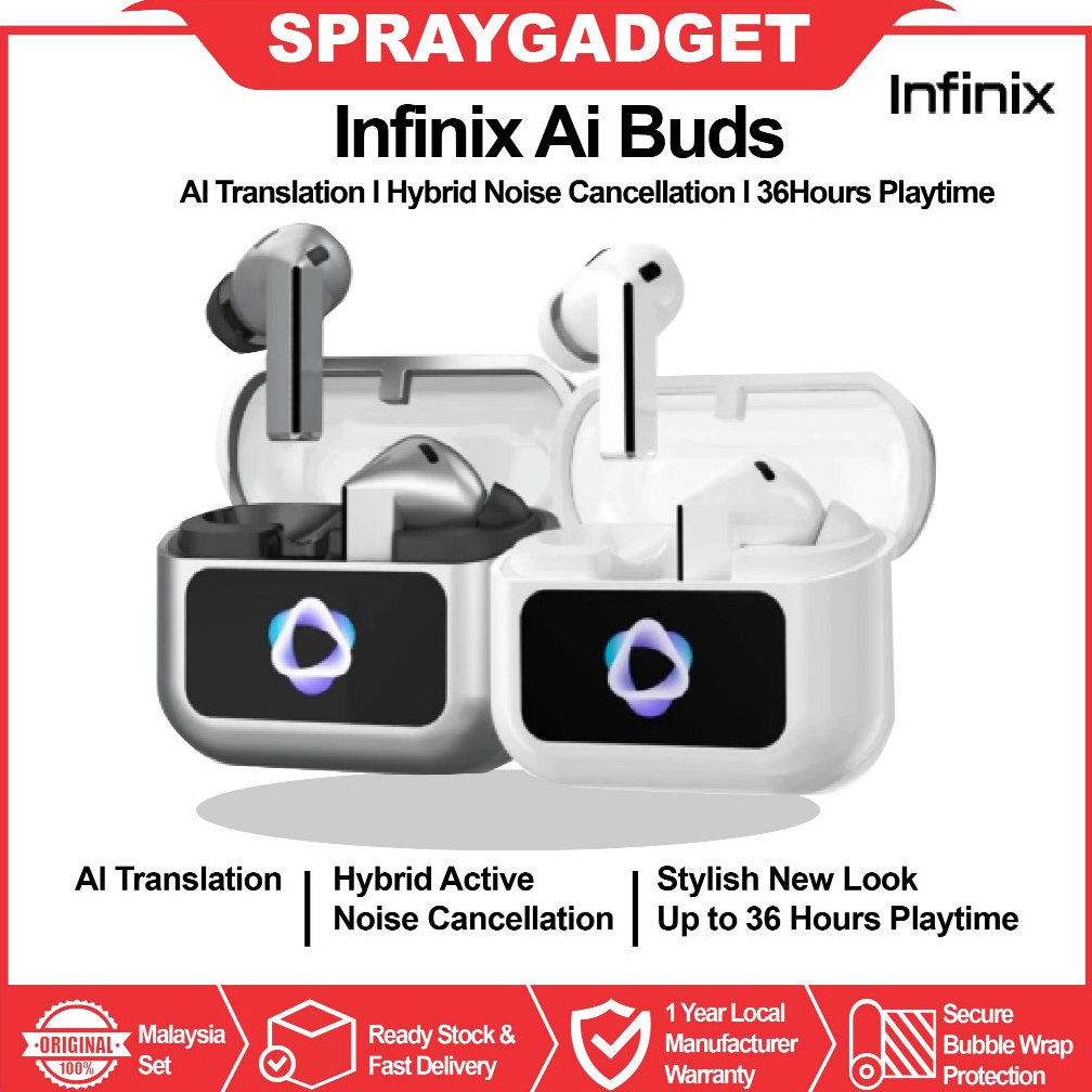 [NEW] Infinix AI Buds | AI Translation | Hybrid Active Noise ...
