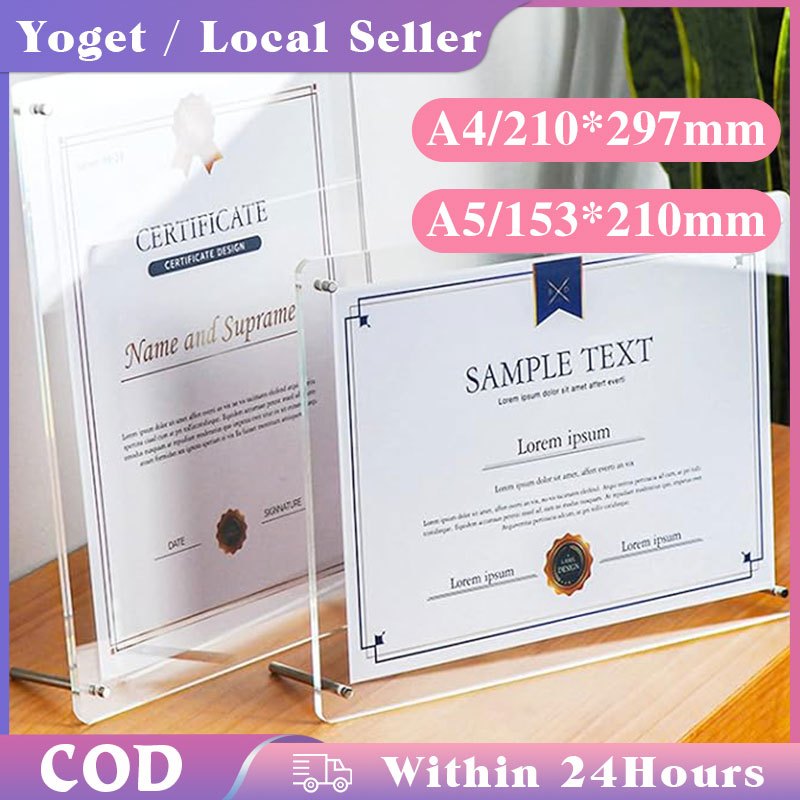 Acrylic Picture Frame / Honour Award Display Frame / Family Portrait ...