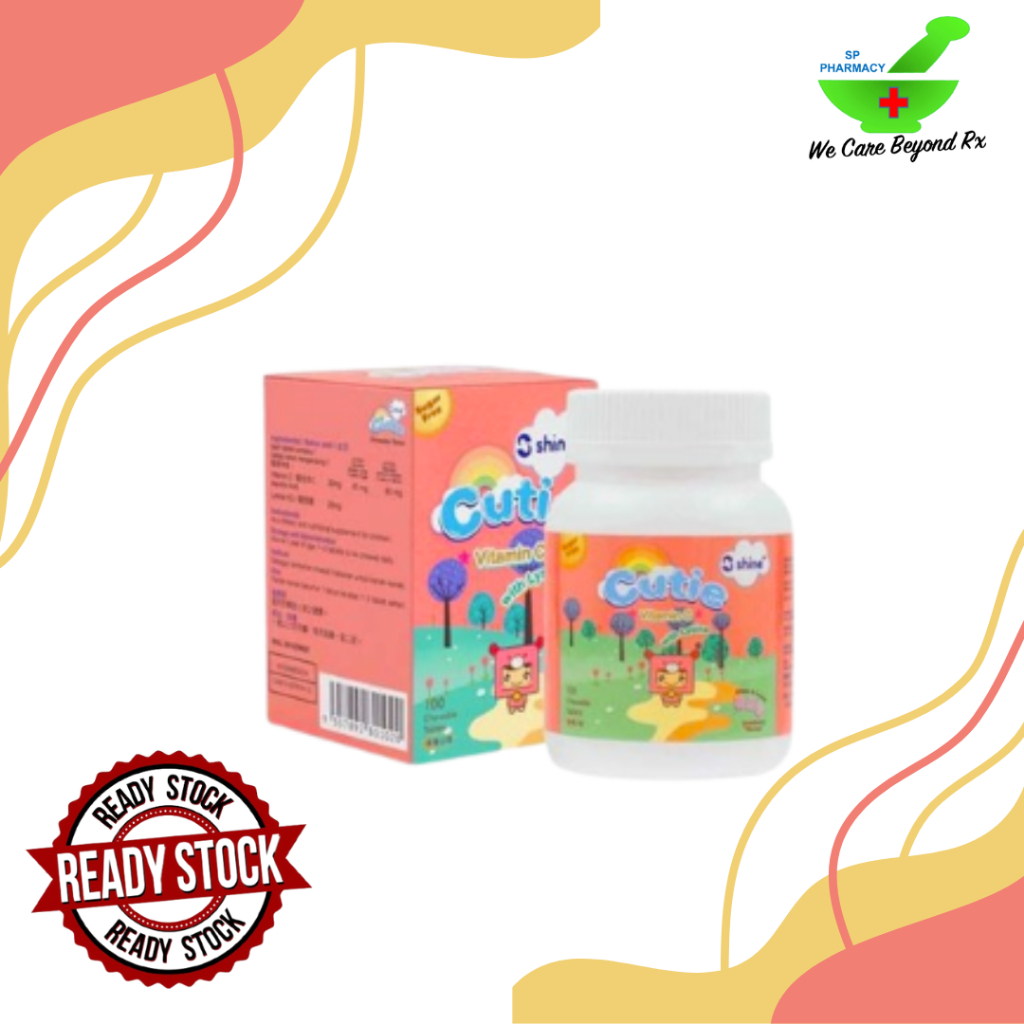 SHINE VIT C CUTIE 100MG W LYSINE CHEWABLE TAB (STRAW) 100'S (EXP SEPT ...