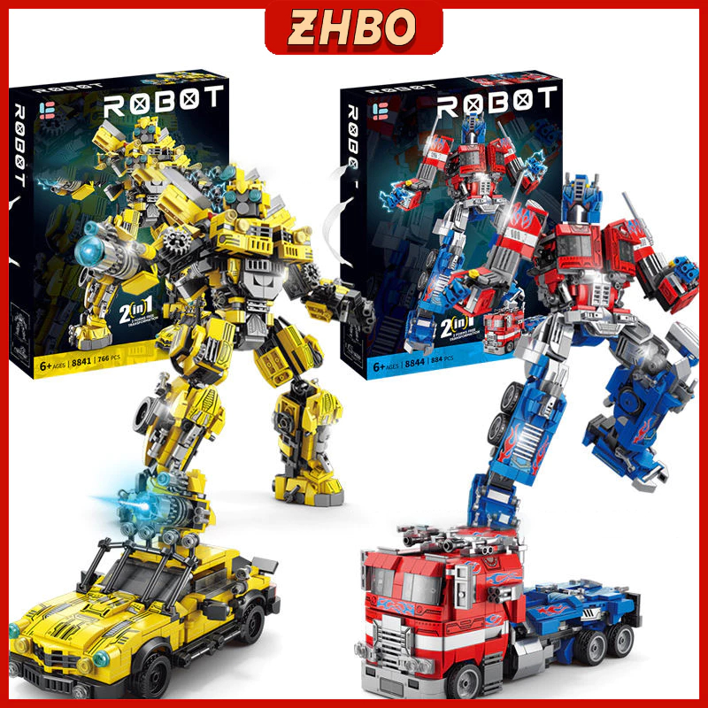 Building Blocks Transformers Optimus Prime Robot Bumblebee Educational ...