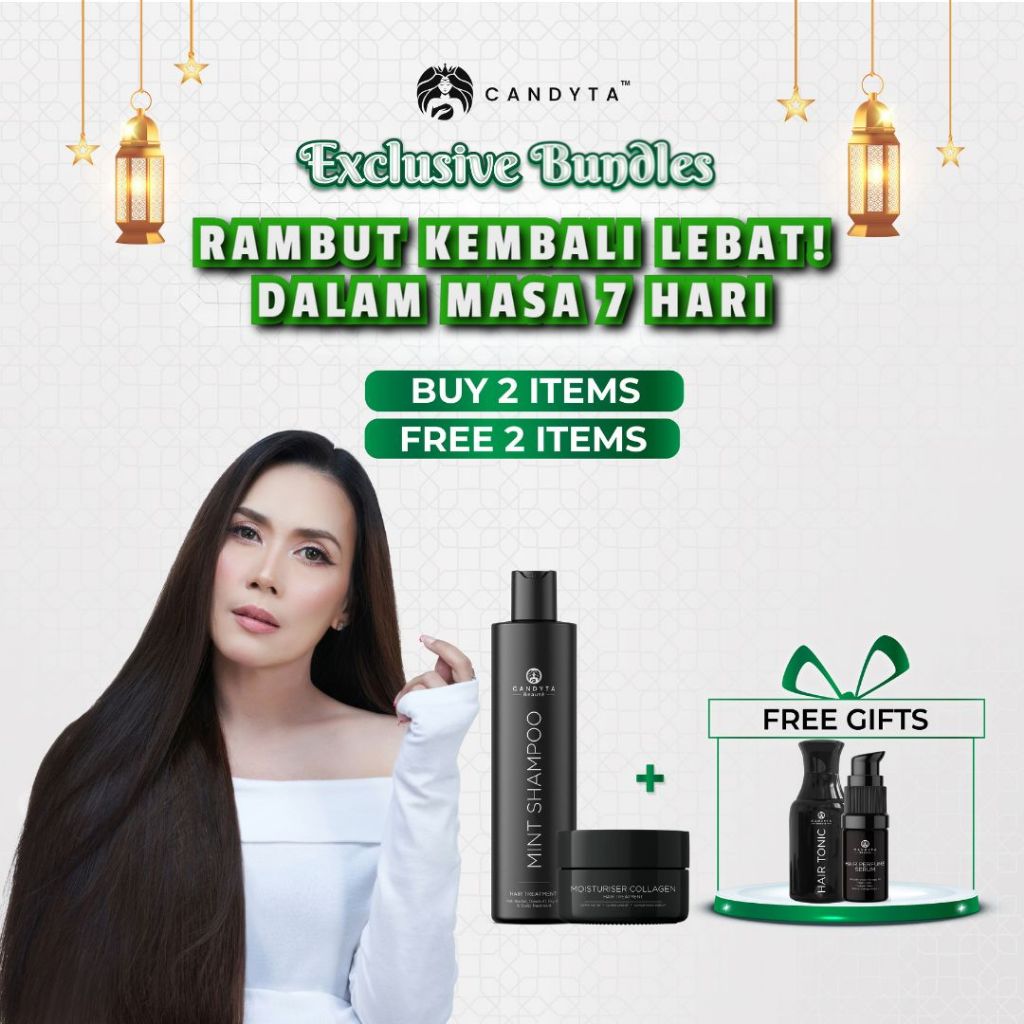 EXCLUSIVE BUNDLES CANDYTA TREATMENT SET | EIRA SYAZIRA SHAMPOO CANDYTA KELEMUMUR RAMBUT GUGUR ...