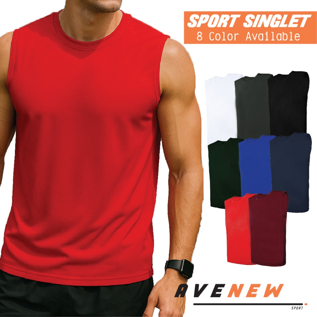 Ultifresh Ready Stock Unisex Sport Singlet Sleeveless Tee Dri-fit ...