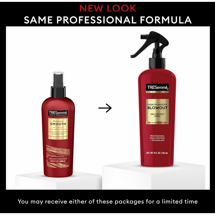 TRESemme, Keratin Smooth, Blowout, Heat Protect Spray (236ml) | Shopee ...